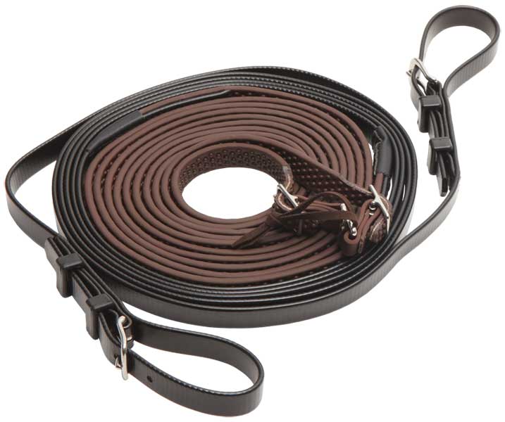 Pronto Avenue | R-Grip Single Reins Black/Brown - Cob